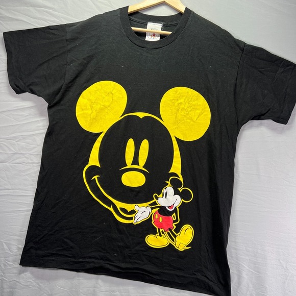 Disney | Shirts | Vintage Disney Shirt Men Large Black Short Sleeve T ...